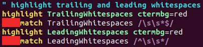 Vimrc Why Does Vim Not Highlighting Leading And Trailing Spaces Vi And Vim Stack Exchange