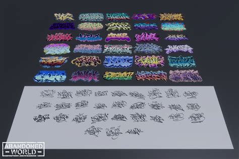 graffiti pack decals vi 2d textures and materials unity asset store