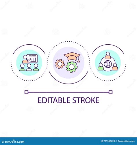 团队构建和员工培训循环概念图标 向量例证 插画 包括有 图画 图标 编辑可能 总公司 线性 发展 271396628