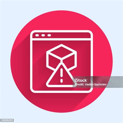 긴 그림자로 격리된 화이트 라인 3d 프린터 아이콘입니다 3d 프린팅 빨간색 원 버튼입니다 벡터 0명에 대한 스톡 벡터 아트 및 기타 이미지 Istock