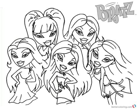Coloring Pages Of Bratz Dolls Coloring Pages