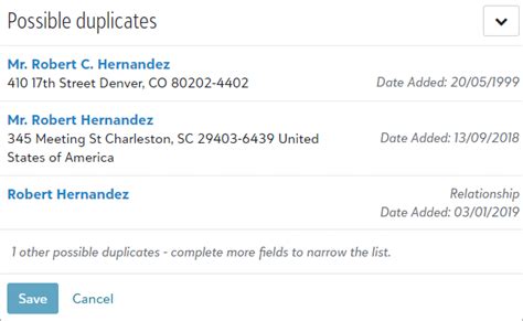 Duplicate Constituent Records