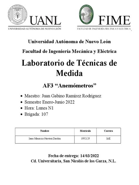 Af3 Anemómetros Pdf Herida Corriente Eléctrica