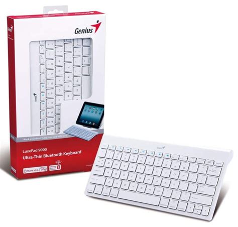 Genius Luxepad 9000 Keyboard Ultra Thin For Ipad Built In Battery Ultra Low Power Consumption