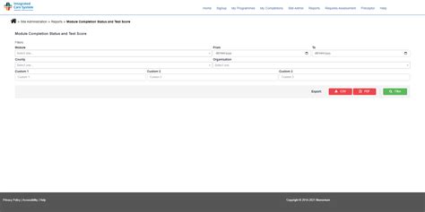 Module Completion Status And Test Score Momentum Elearning Ltd Lms
