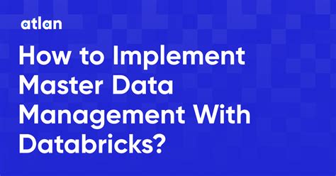 how to implement master data management with databricks