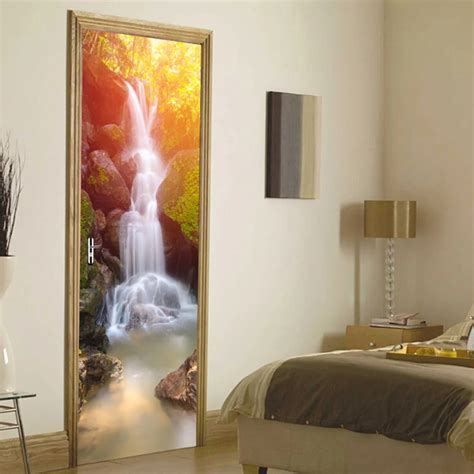 2 шт украшение дома 3d Наклейка на стену адезионное ландшафтное искусство обои