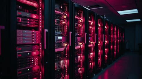 premium photo a row of servers in a data center