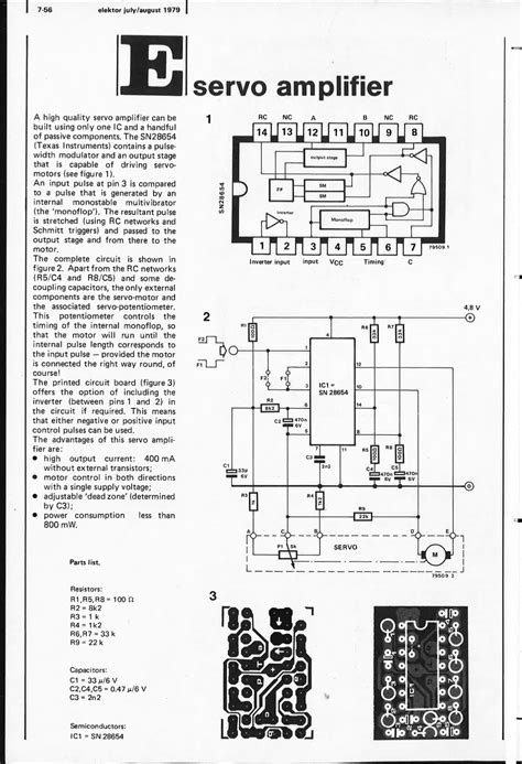 Build A High Quality Servo Amplifier With One Ic Build A High Quality Servo Amplifier With One Ic