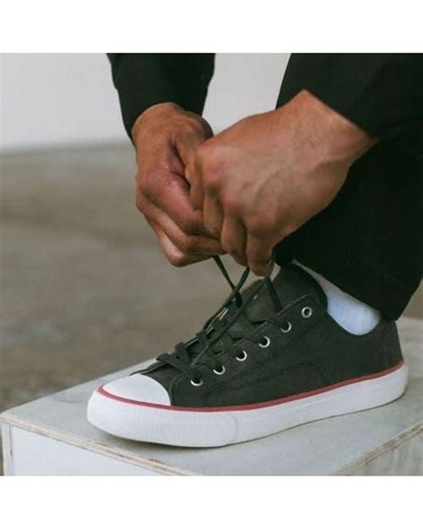 Pf Flyers All American 14 Low Top Sneaker In Gray Lyst