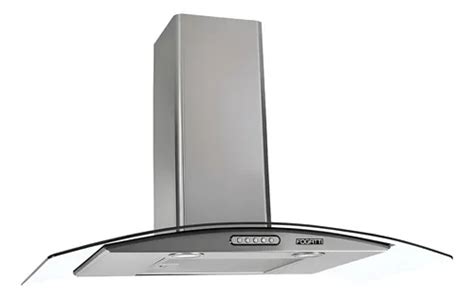 Coifa 80cm Parede Vidro Curvo Slim Inox Fogão 5 Bocas 110v Inox 127v