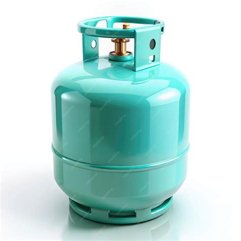 Green Propane Tank Isolated On A White Background Generative Ai