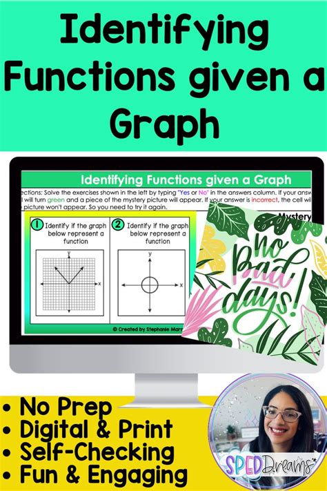 Identifying Functions Given A Graph Digital Puzzle Pixel Art Distance Learning Identifying