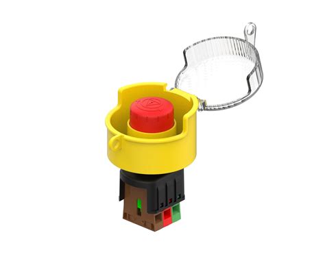Tes2 1c3o Emergency Stop Mushroom Shut Off Button Industrial Estop