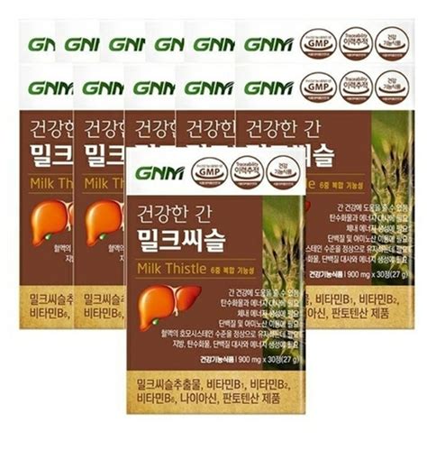 Gnm 자연의품격 건강한 간 밀크씨슬 30정 12박스 티몬