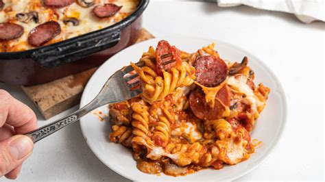 Pepperoni Pizza Pasta Bake Recipe