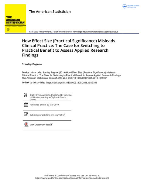 Pdf How Effect Size Practical Significance Misleads Clinical