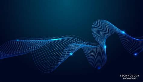 Premium Vector Abstract Wave Vector Beautiful Lines Concept Technology Network Internet