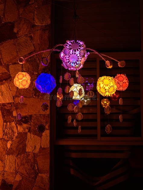 Many Round Style Vesak Lanterns Sri Lankan Vesak Festival Celebrations Stock Image Image Of