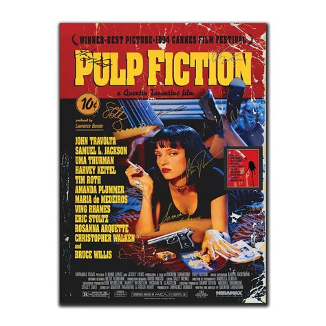 Pulp Fiction Signed Movie Poster