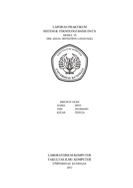 laporan praktikum modul 6 ddl docx