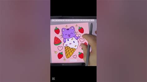 같이 색칠해요 스케치북 컬러링 고양이와 디저트 그림 그리기 디지털 드로잉 Youtube