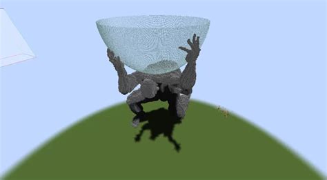 Atlas Statue Reaches World Build Limit Minecraft Map