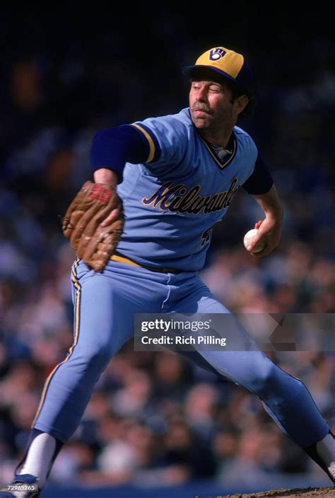 Mike Caldwell Of The Milwaukee Brewers Delivers A Pitch During A Game
