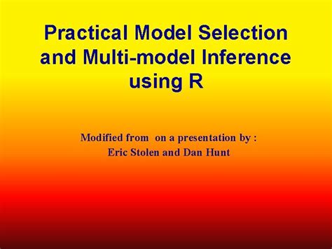 Practical Model Selection And Multimodel Inference Using R