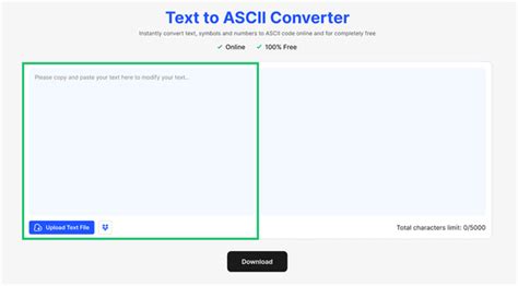 Text To Ascii Generate Ascii Code From Text Symbols And Numbers