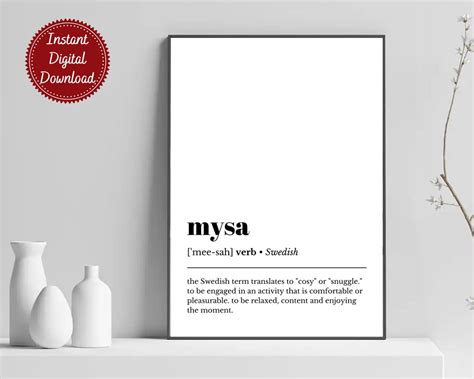 Mysa Definition Wall Art Mysa Art Print Mysa Printable Wall Art Mysa