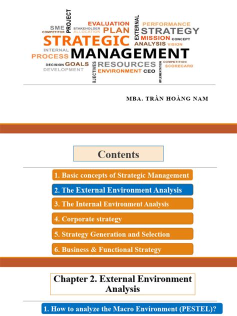 Chapter 2 The External Environment Analysis Pdf Microeconomics