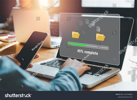 Transfer Files Data System Relocation Concept Stock Photo 2154740869 Shutterstock