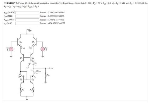 Solved Question 3 Figure 13 10 Shows Ac Equivalent Circuit