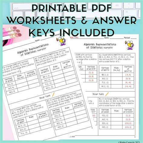 Geometry Rigid And Non Rigid Transformations Guided Notes And Worksheets 8th Grade