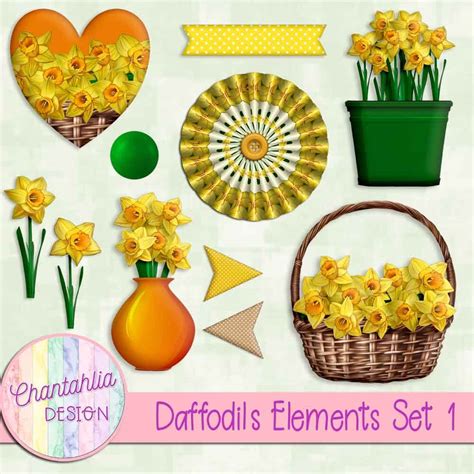 Daffodils Elements Set 1