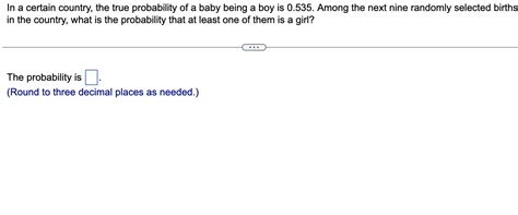 Solved Find The Probability That When A Couple Has Two Chegg Com