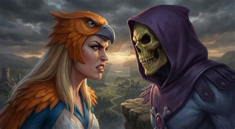 Sorceress Facing Skeletor By Fairpixel On Deviantart