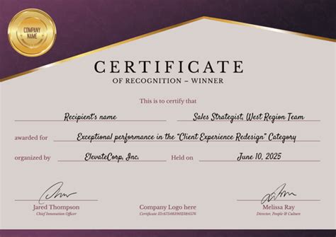 Winner Certificate Templates Free Editable And Ready To Send