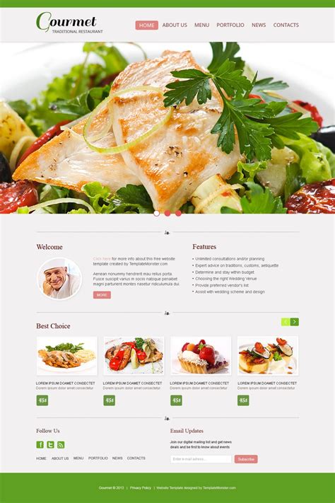 Free Website Template Restaurant