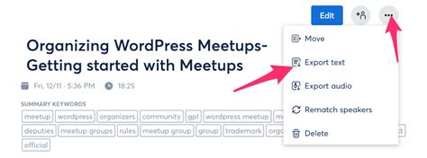 lesson subtitles and transcripts make wordpress training