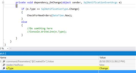 C SqlDependency OnChange Firing But SqlDataReader Is Not Returning With Data Stack Overflow