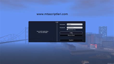 Multigamemode Login Panel Freeroam Panel GTA V Radar ve Fazlası MTA SCRİPTLERİ