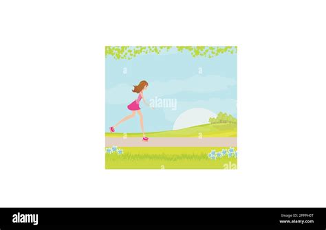 Teen Girl Having Fun On Roller Skates Stock Vector Image Art Alamy
