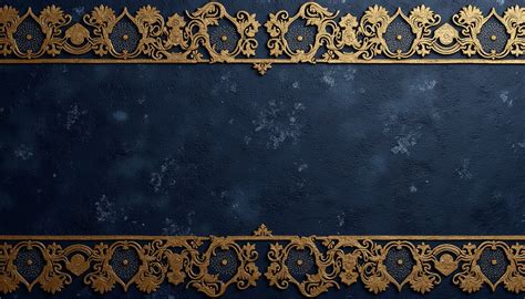Free Regal Navy Border Image Ornate Gold Filigree Download At