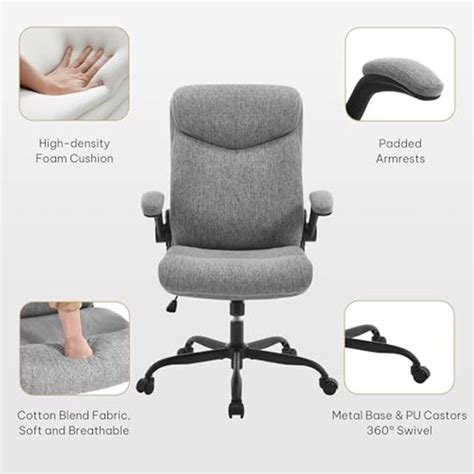 Ergonomische Draaistoel Met Inklapbare Armleuningen Comfortabele