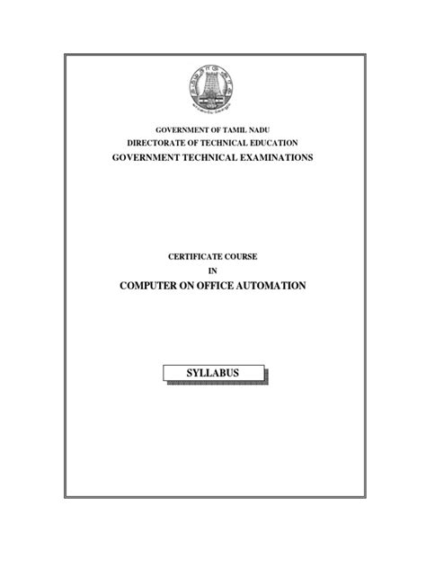 coa syllabus pdf spreadsheet microsoft excel