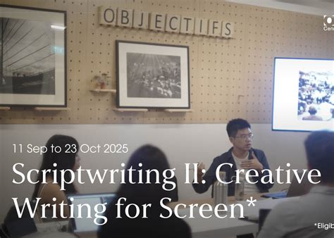 Event Scriptwriting Creative Writing For Screen Honeycombers