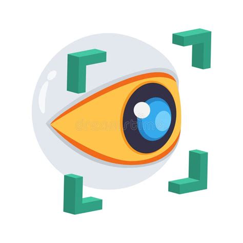 Robot Scan Icon Creatively Designed In 3d Style Stock Vector Illustration Of Vector