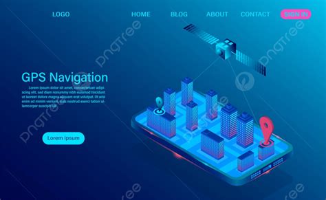 Gps Navigation App On Smartphone Concept Banner Template Download On Pngtree